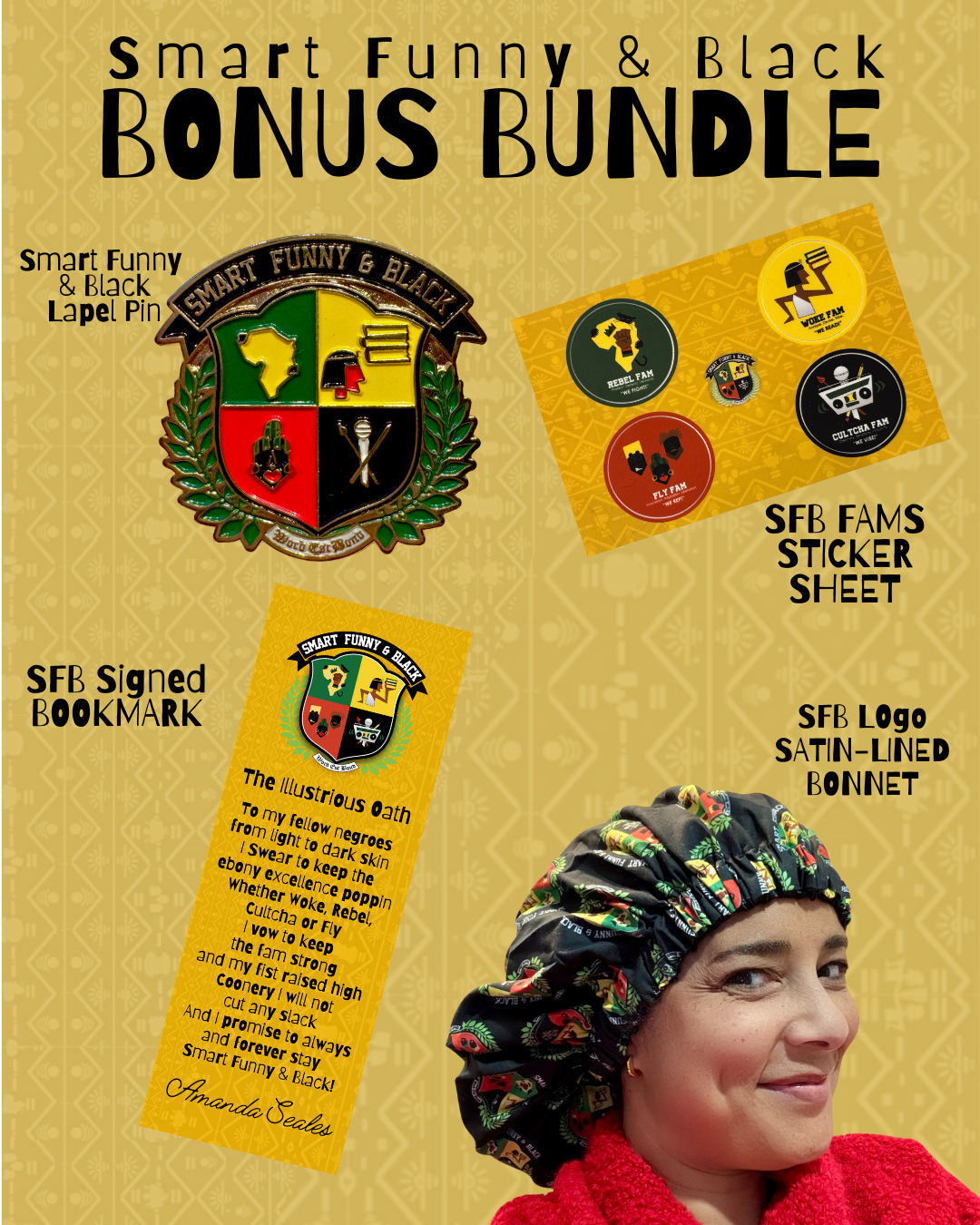 Smart Funny & Black BONUS BUNDLE [THIS BONNET RE-UP WILL SHIP IN MARCH ...